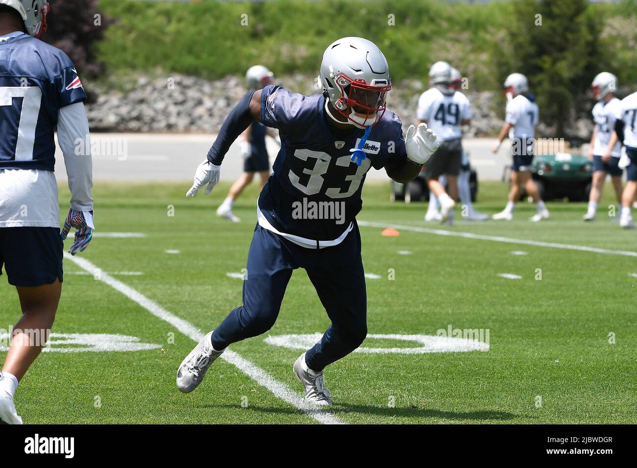 June 7, 2022; Foxborough, MA, USA; New England Patriots cornerback ...