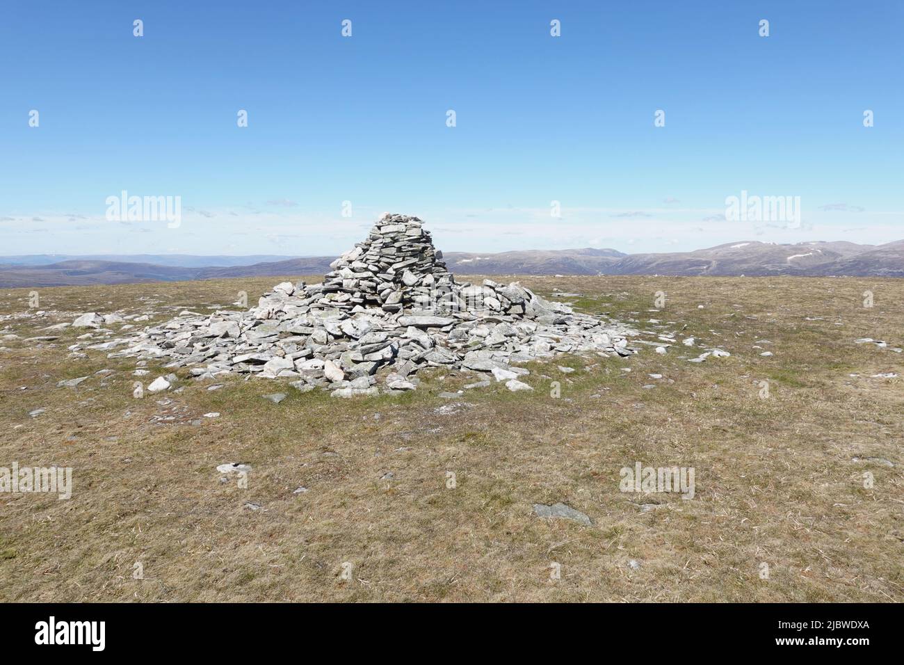 Summit Cairn An Sgarsoch, a Munro mountain Scottish Highlands Stock ...