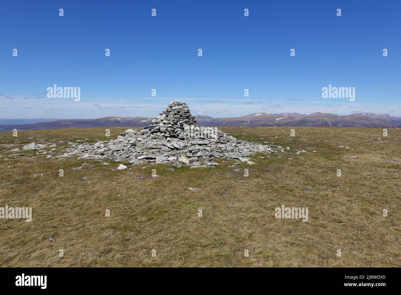 Summit Cairn An Sgarsoch, a Munro mountain Scottish Highlands Stock ...
