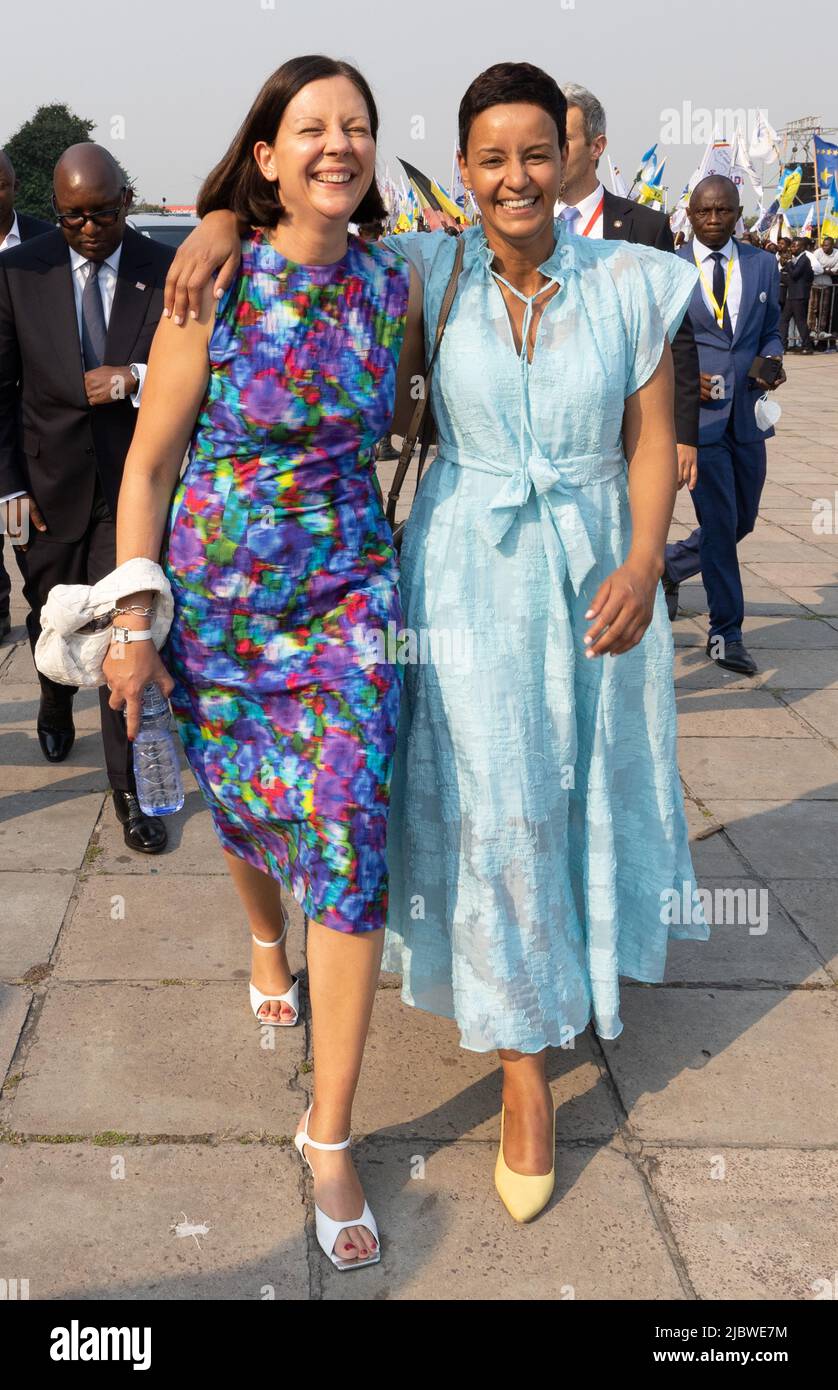 Congo, 08 June 2022. Prime Minister De Croo's wife Annik Penders and ...