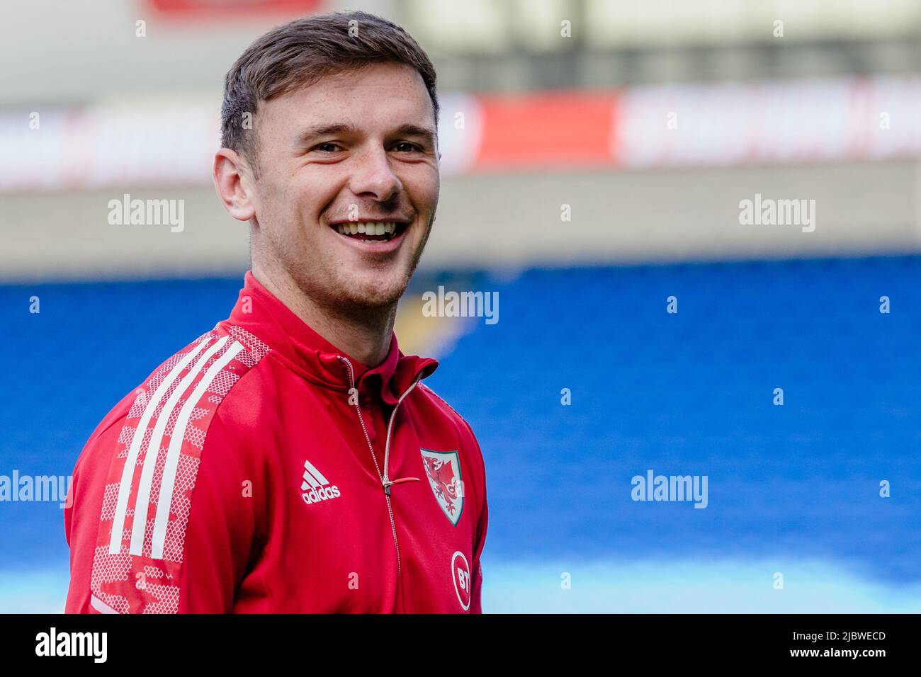 CARDIFF, WALES - 08 JUNE 2022: Wales' Mark Harris prior to the League A ...