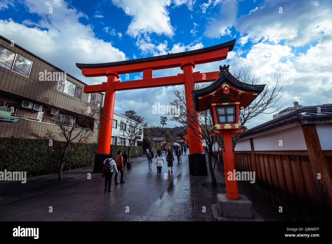 Way of Thousands of Torii Gates in Fushimi Inari Shrine Temple Stock ...