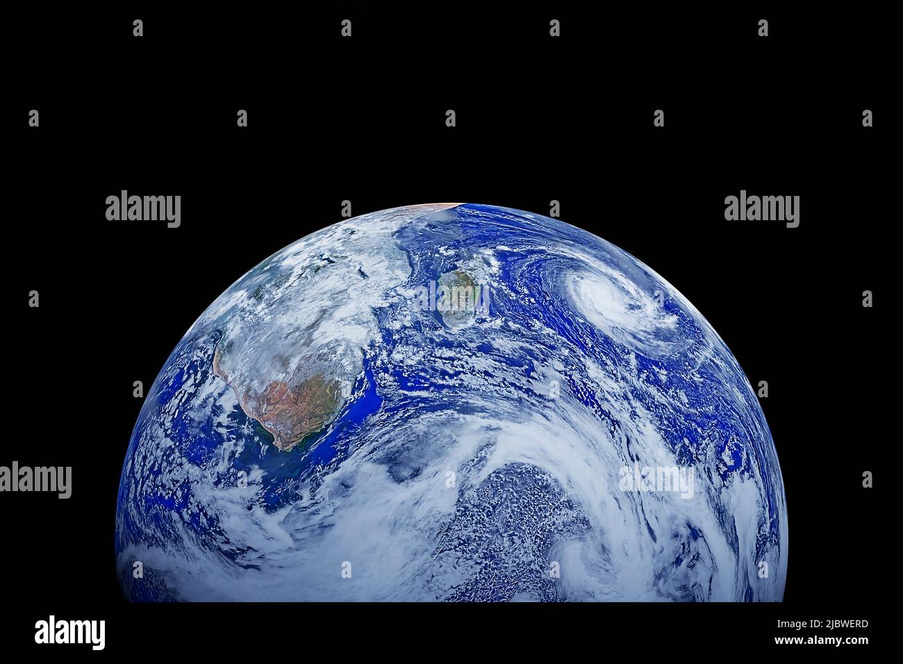 Planet Earth, on a dark background. Elements of this image furnished by ...