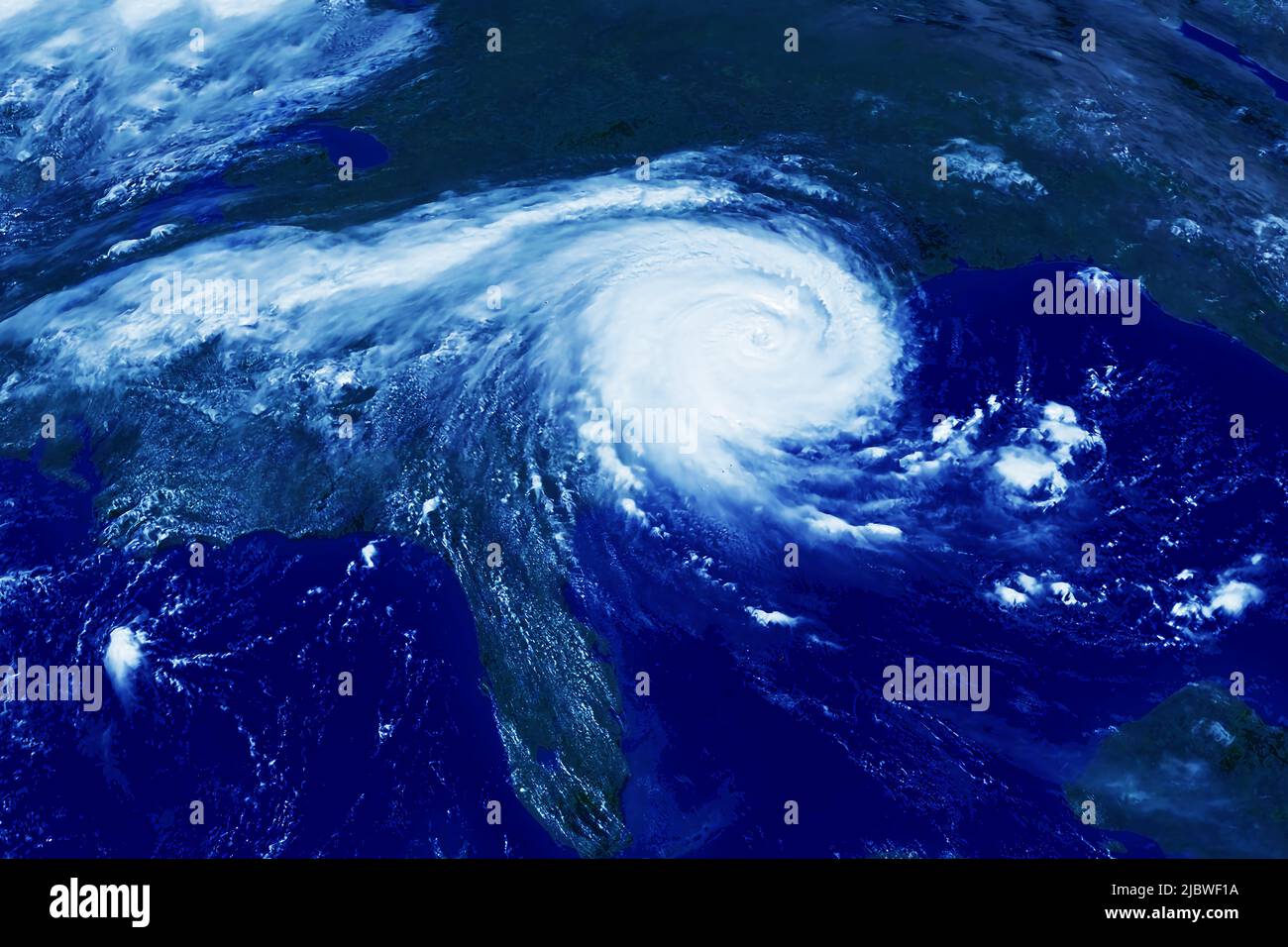 A huge tornado, a cyclone from space. High quality photo Stock Photo ...