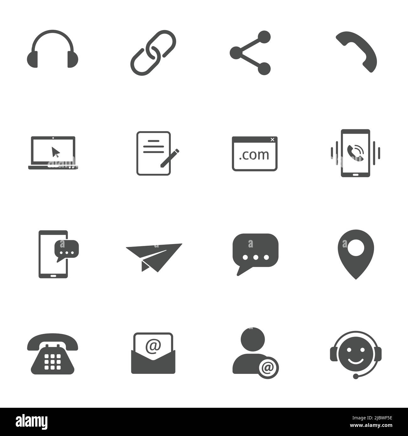 media communication vector icons set Stock Vector Image & Art - Alamy