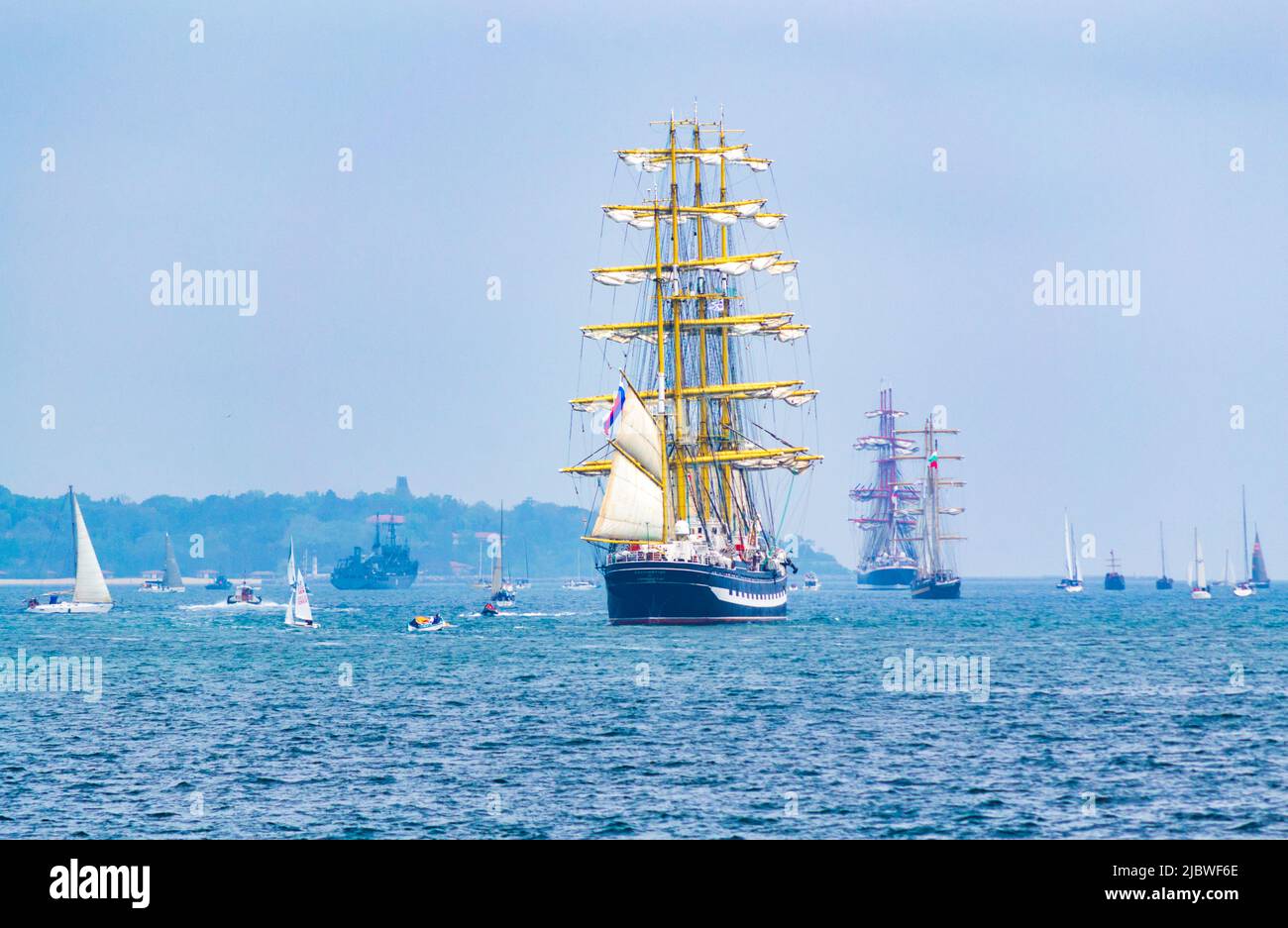 Parade of sails.Fascinating vessels fairy tale sea view.Bulgarian ...