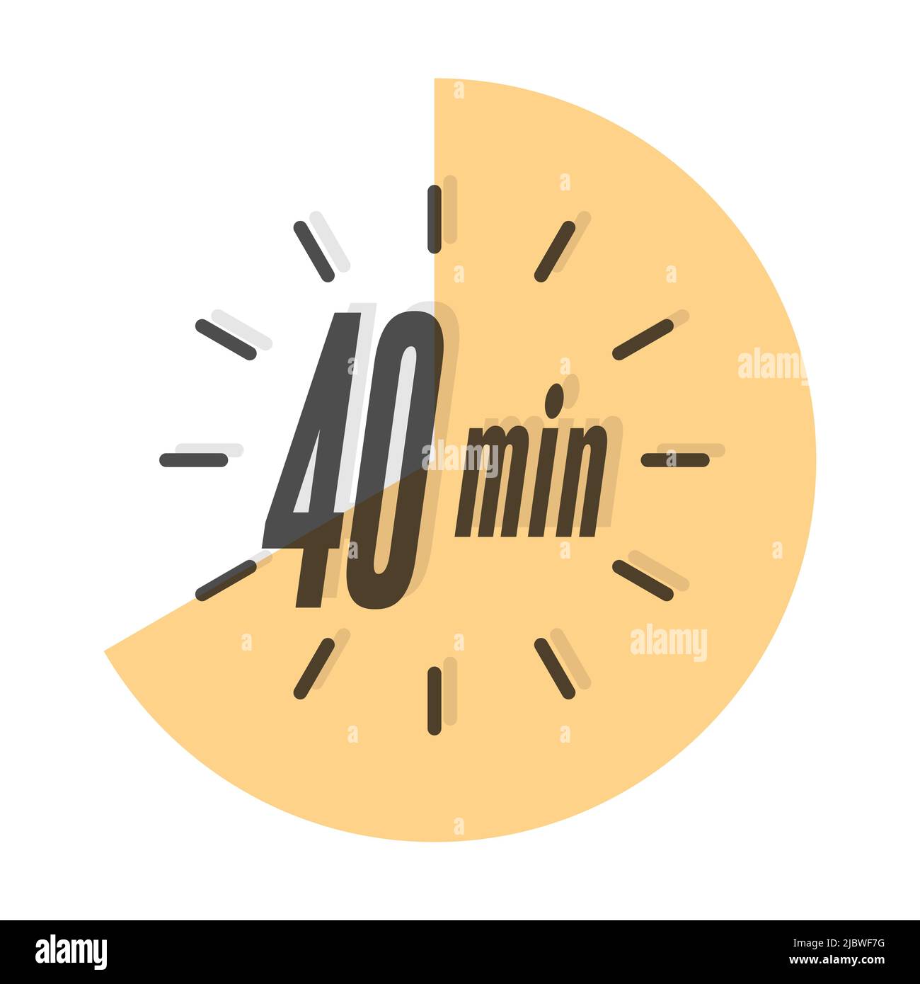 40 minutes. Timer, clock, or stopwatch icon. The timestamp Stock Vector ...