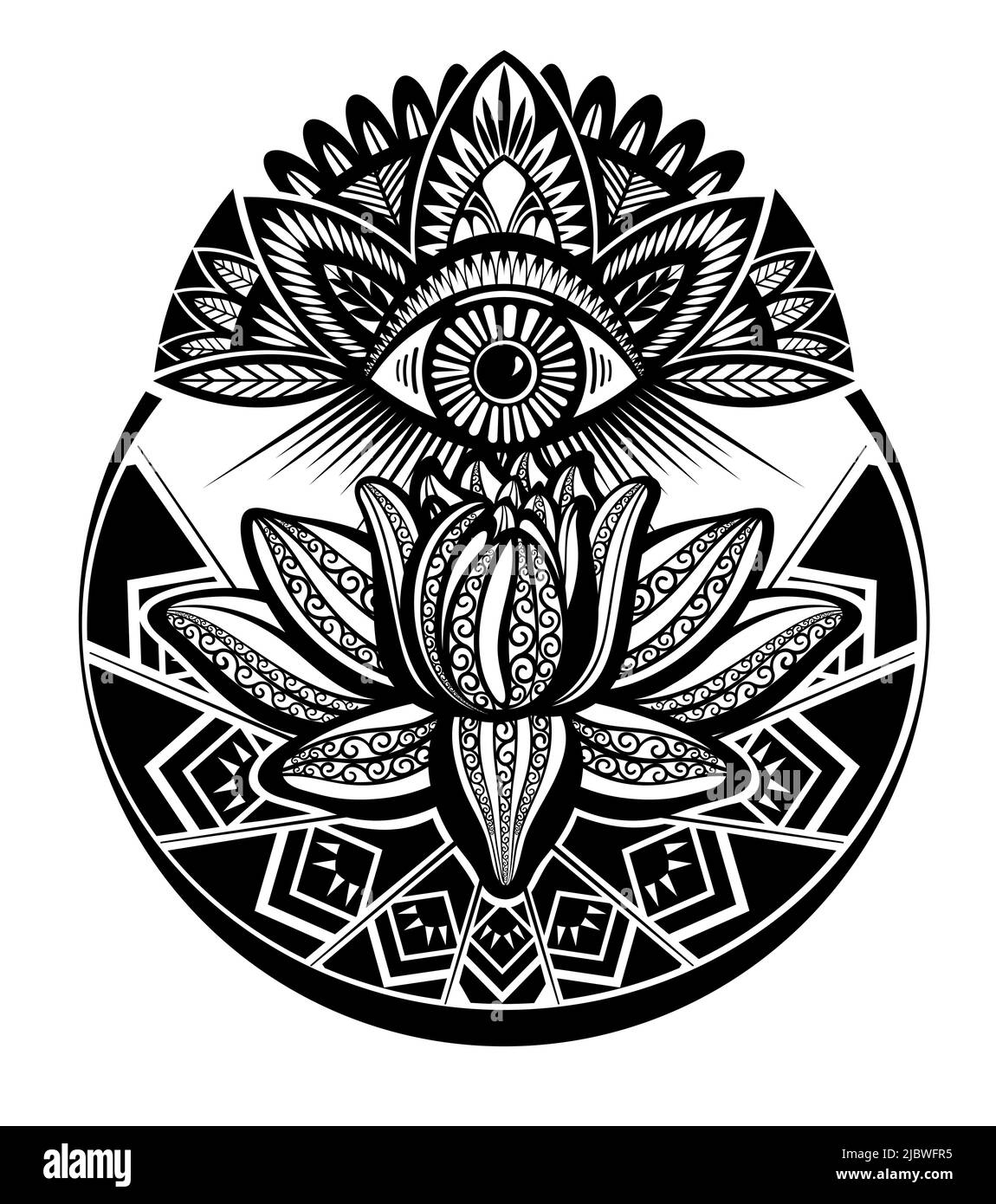 Hand drawn eye. Doodle style. Tattoo design element Stock Vector Image ...