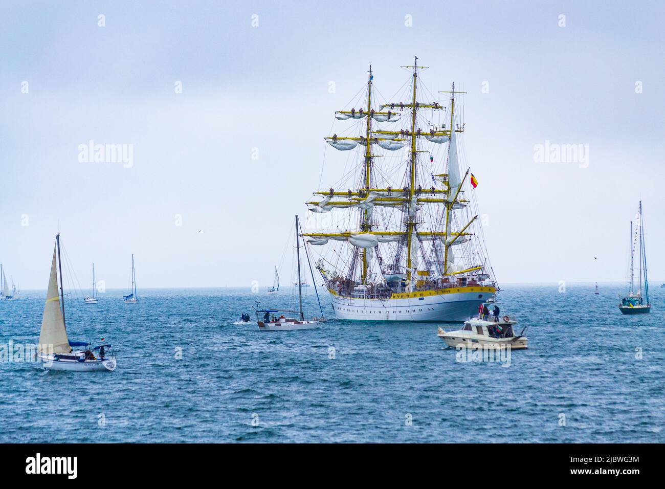 Parade of sails.Fascinating vessels fairy tale sea view.Bulgarian ...