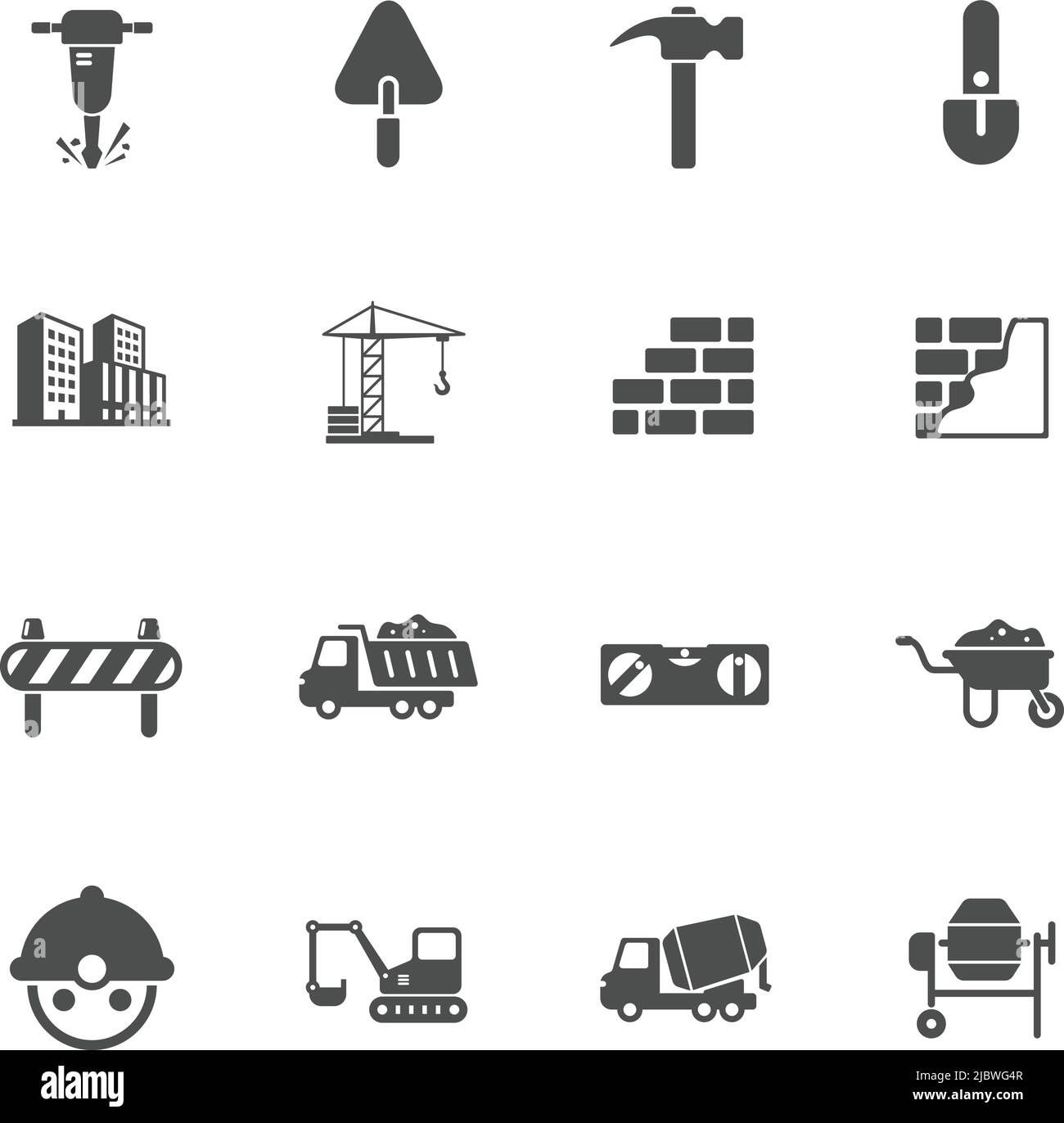 building construction industry vector icon set Stock Vector Image & Art ...