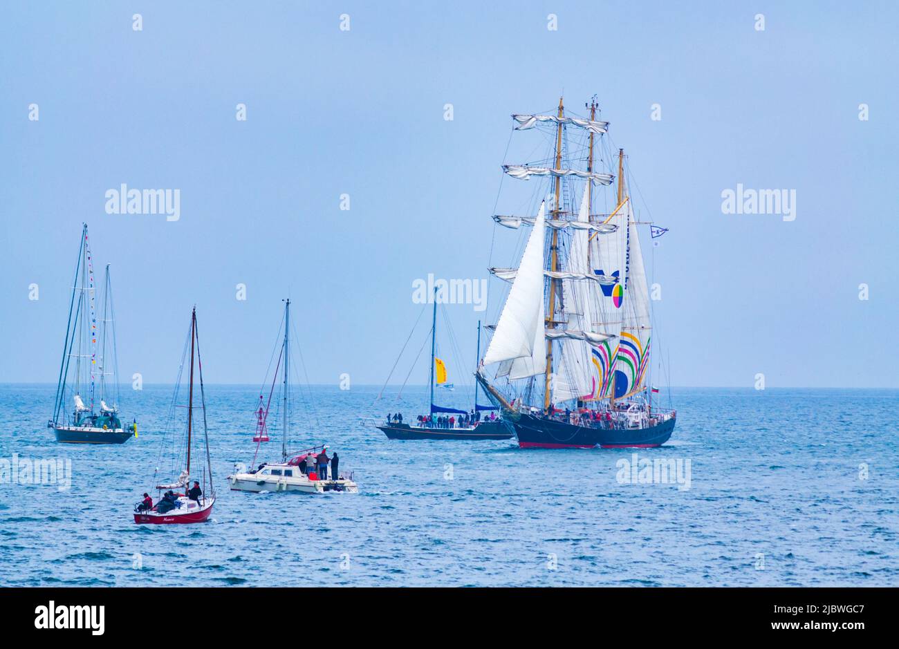 Parade of sails.Fascinating vessels fairy tale sea view.Bulgarian ...