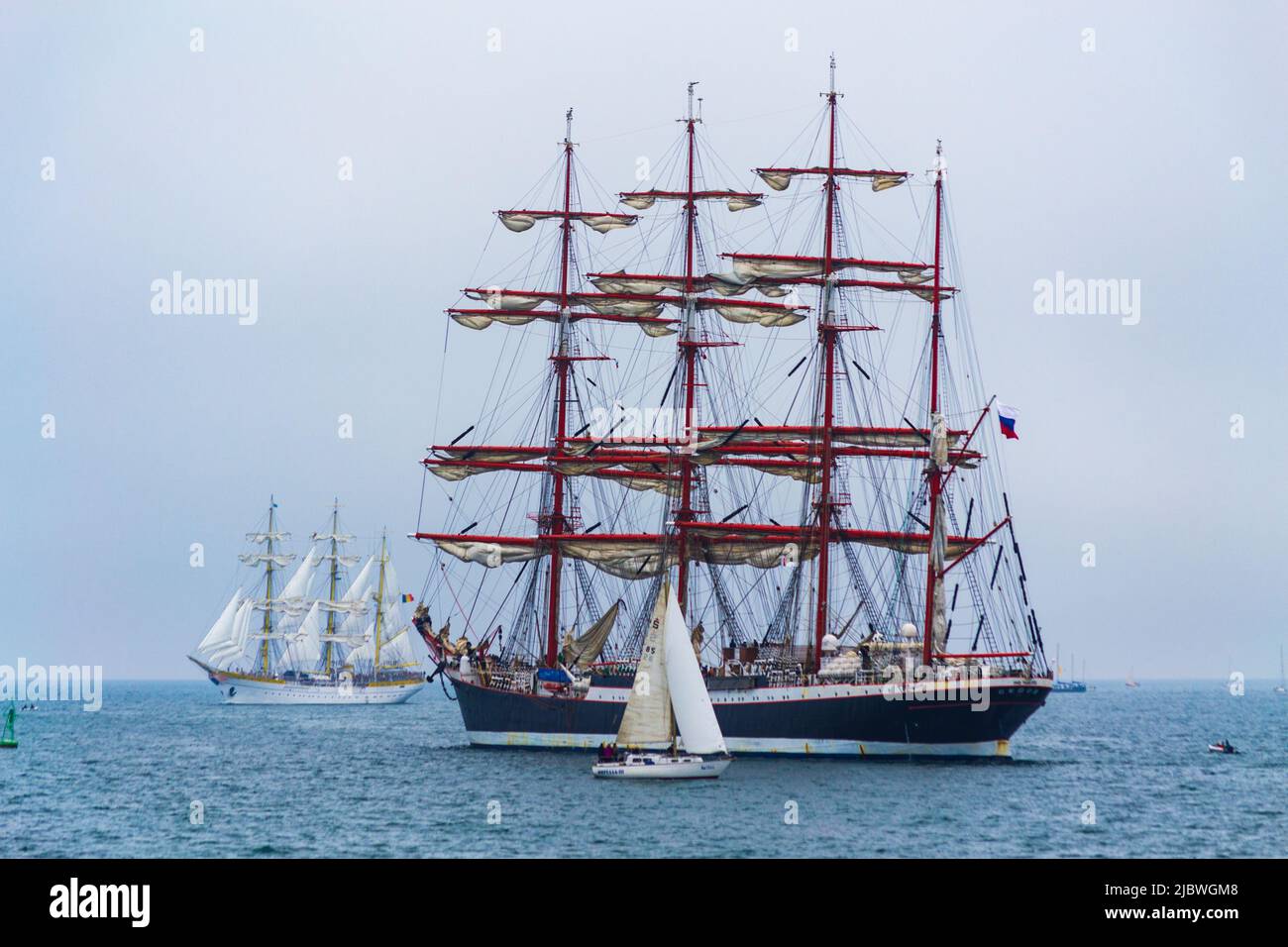 Parade of sails.Fascinating vessels fairy tale sea view.Bulgarian ...