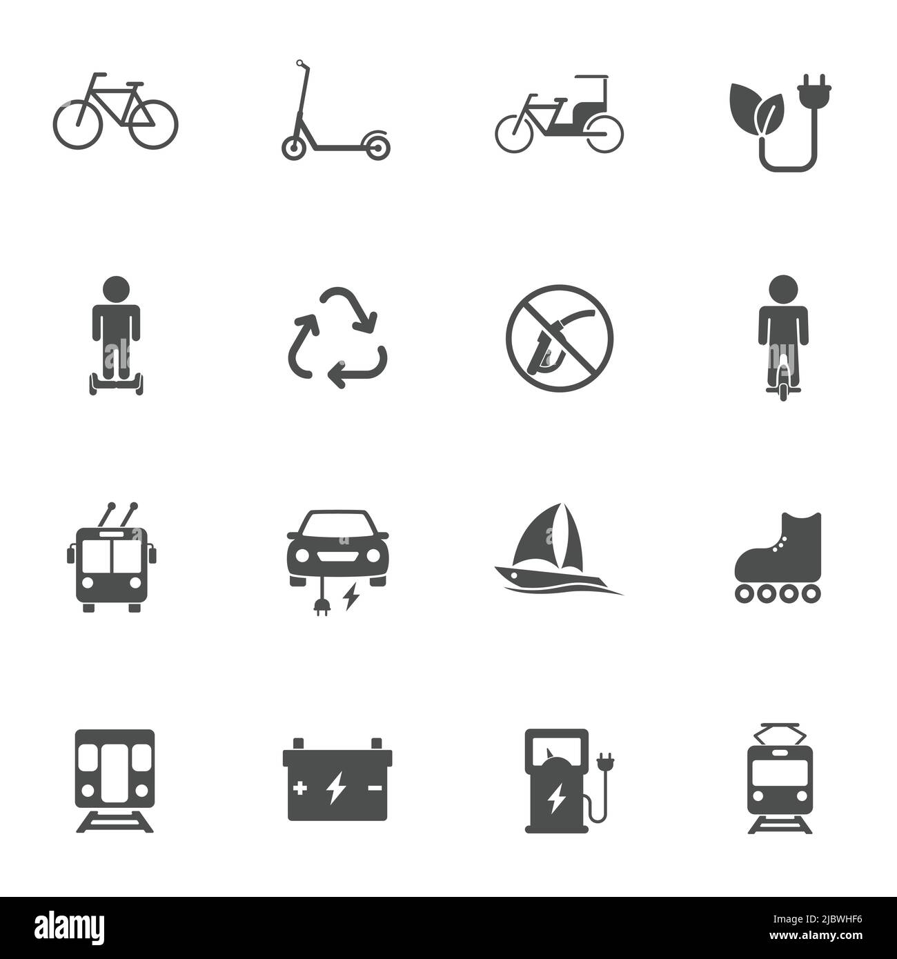 eco transport vector icons set Stock Vector Image & Art - Alamy