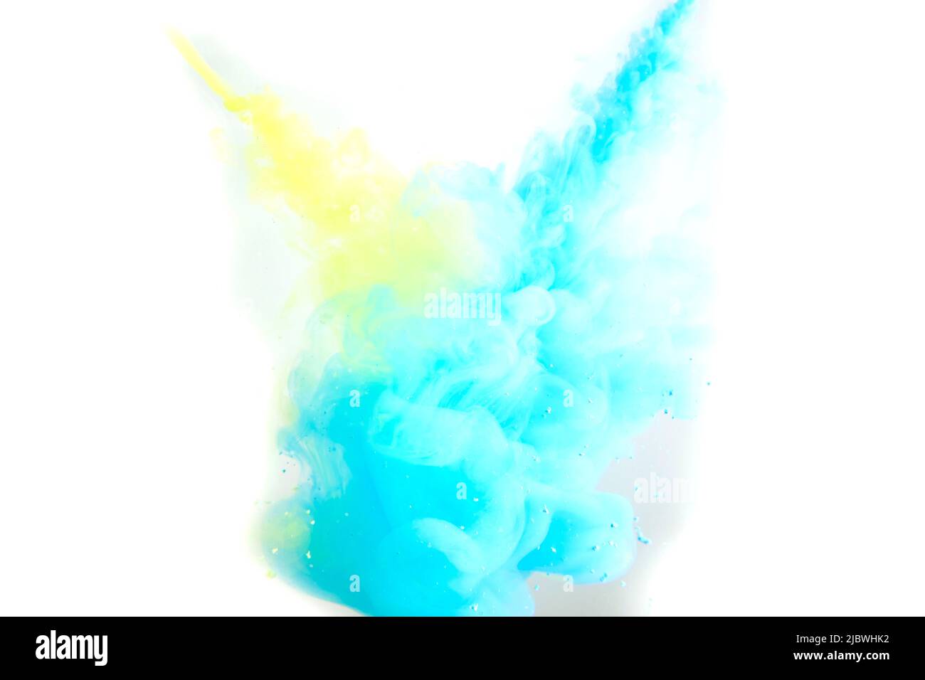Color drop in water isolated on white background Stock Photo - Alamy