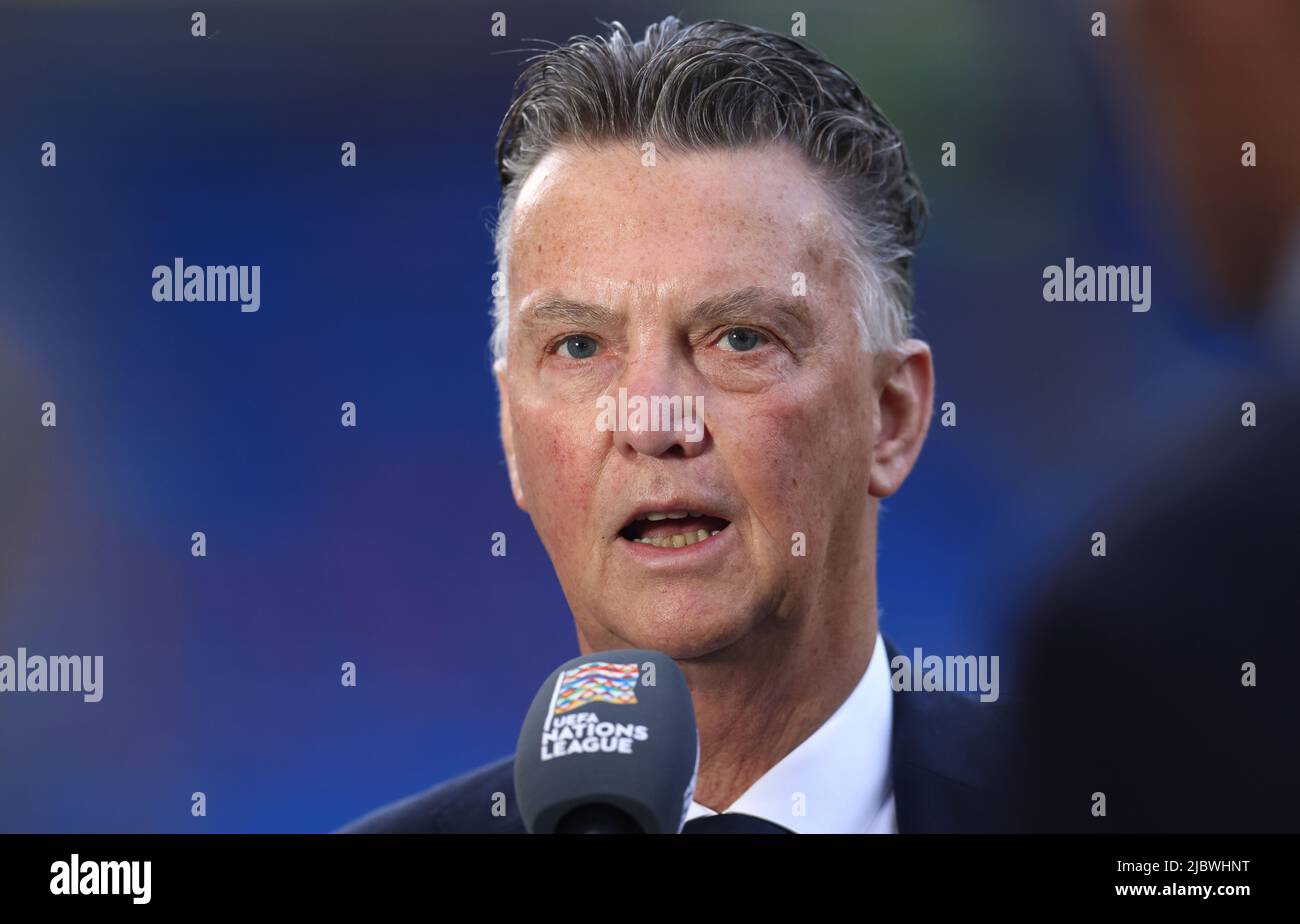 Cardiff, Wales, 8th June 2022. Louis van Gaal coach of Netherlands ...