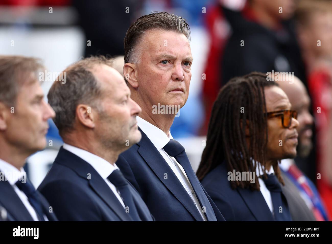 Cardiff, Wales, 8th June 2022. Louis van Gaal coach of Netherlands ...