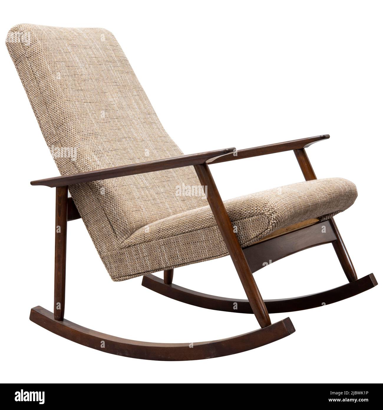 Vintage rocking chair isolated on white background Stock Photo - Alamy
