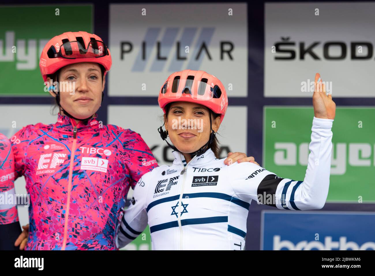 Omer Shapira of EF Education TIBCO SVB at Colchester Sports Park for ...
