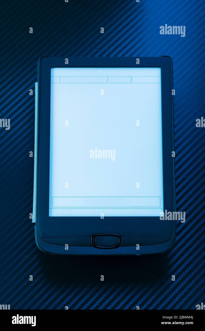 Blank screen book. Preparation for text or advertising. Blank page of a ...