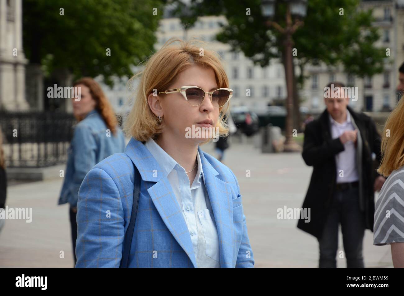 Deputy Prime Minister Olha Stefanishyna appears with the Ukrainian ...