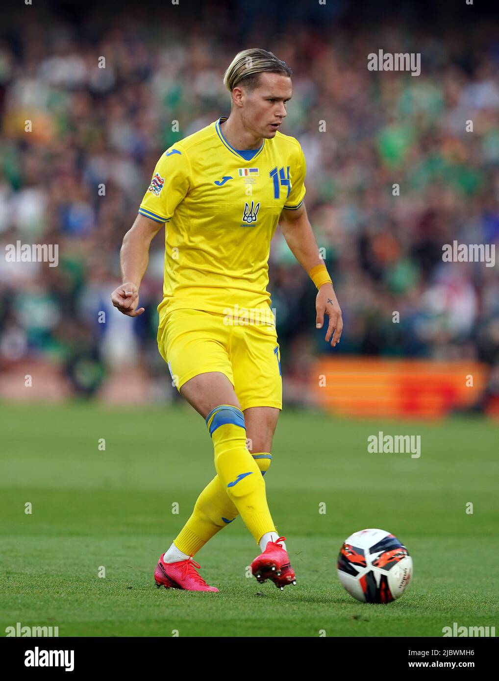 Ukraine’s Mykhaylo Mudryk during the UEFA Nations League match at the ...