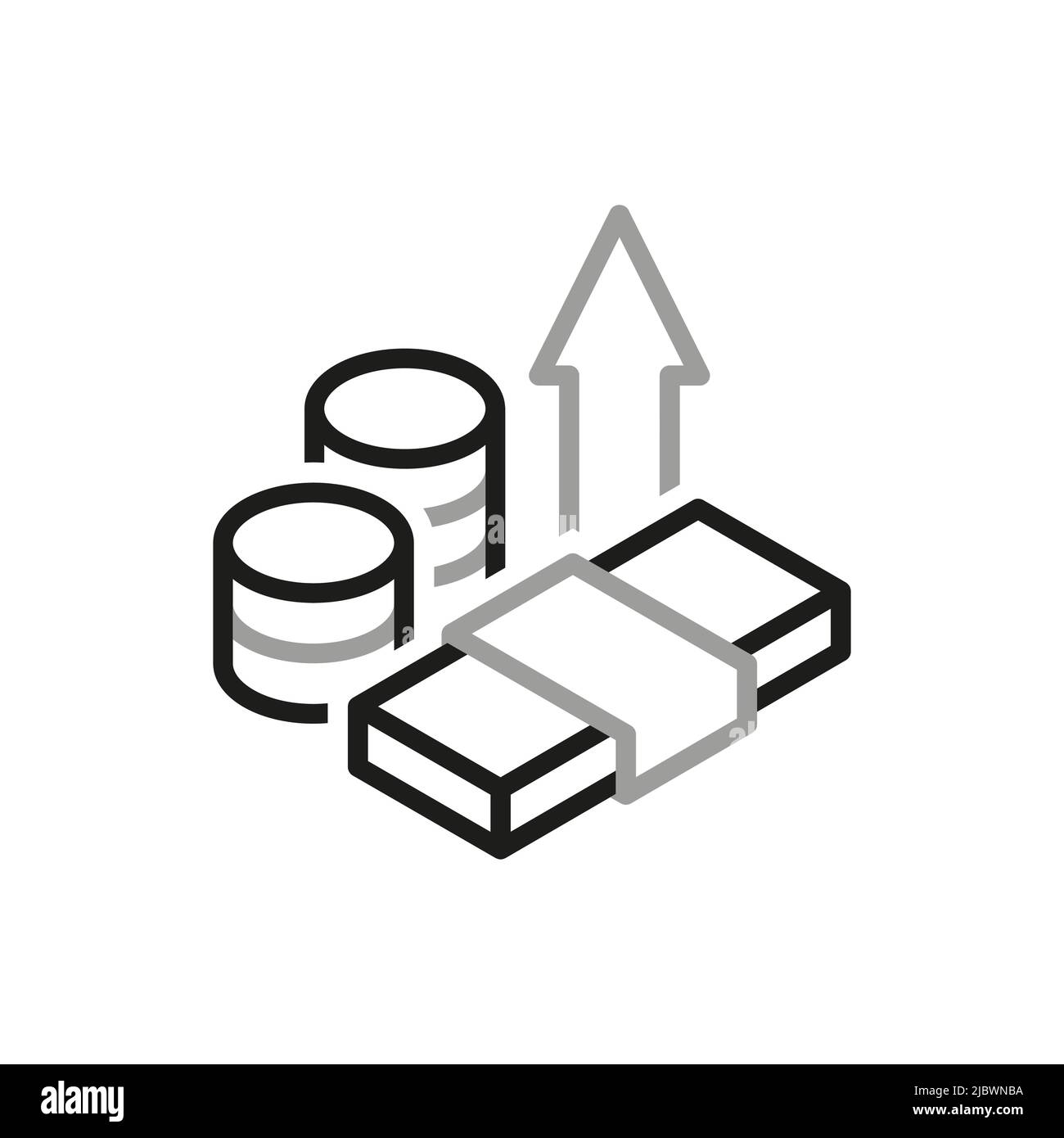 Simple of Money Movement Related Vector Icons. Profit and income growth ...