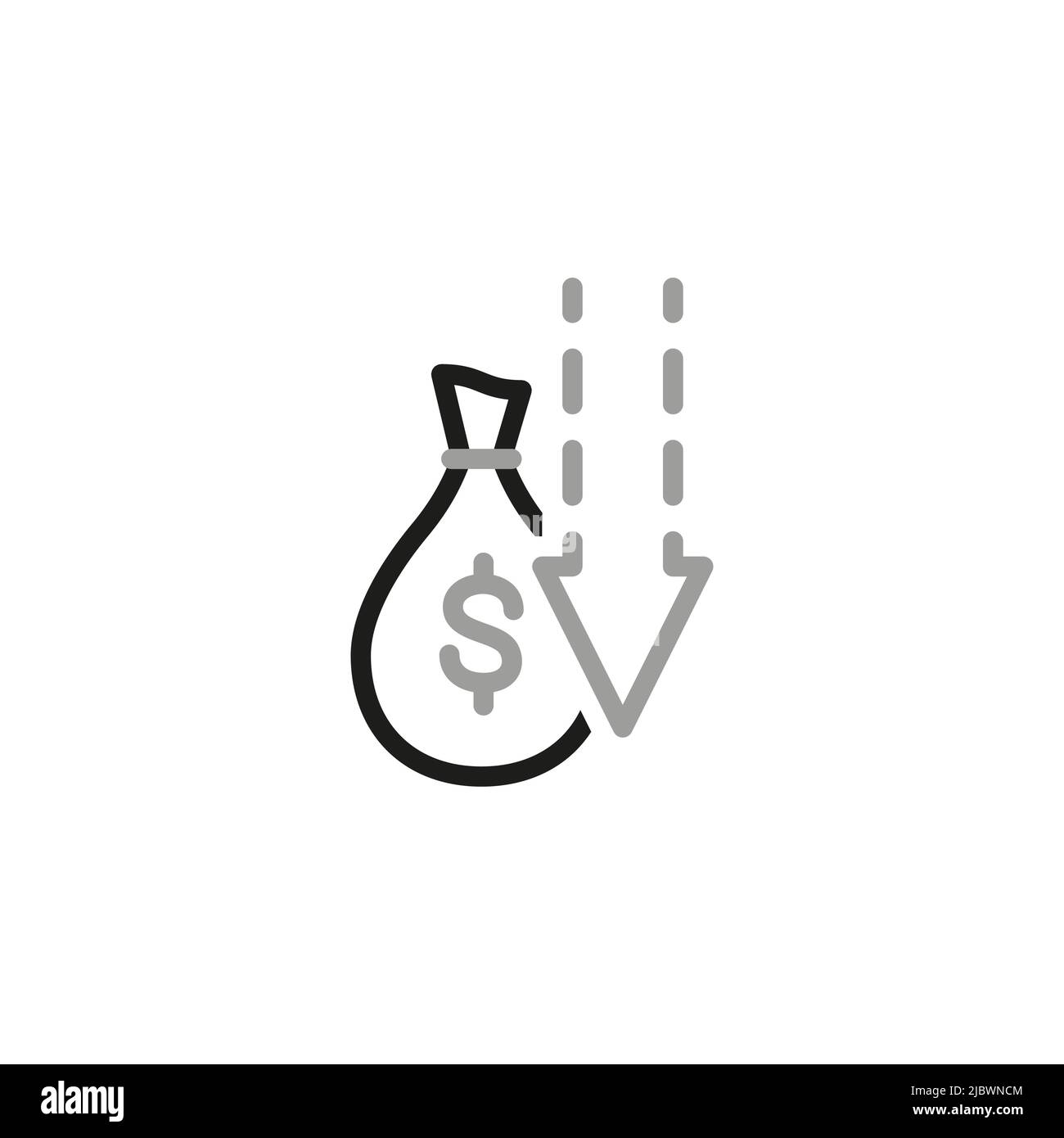 Simple of Money Movement Related Vector Icons. Profit and income drop ...