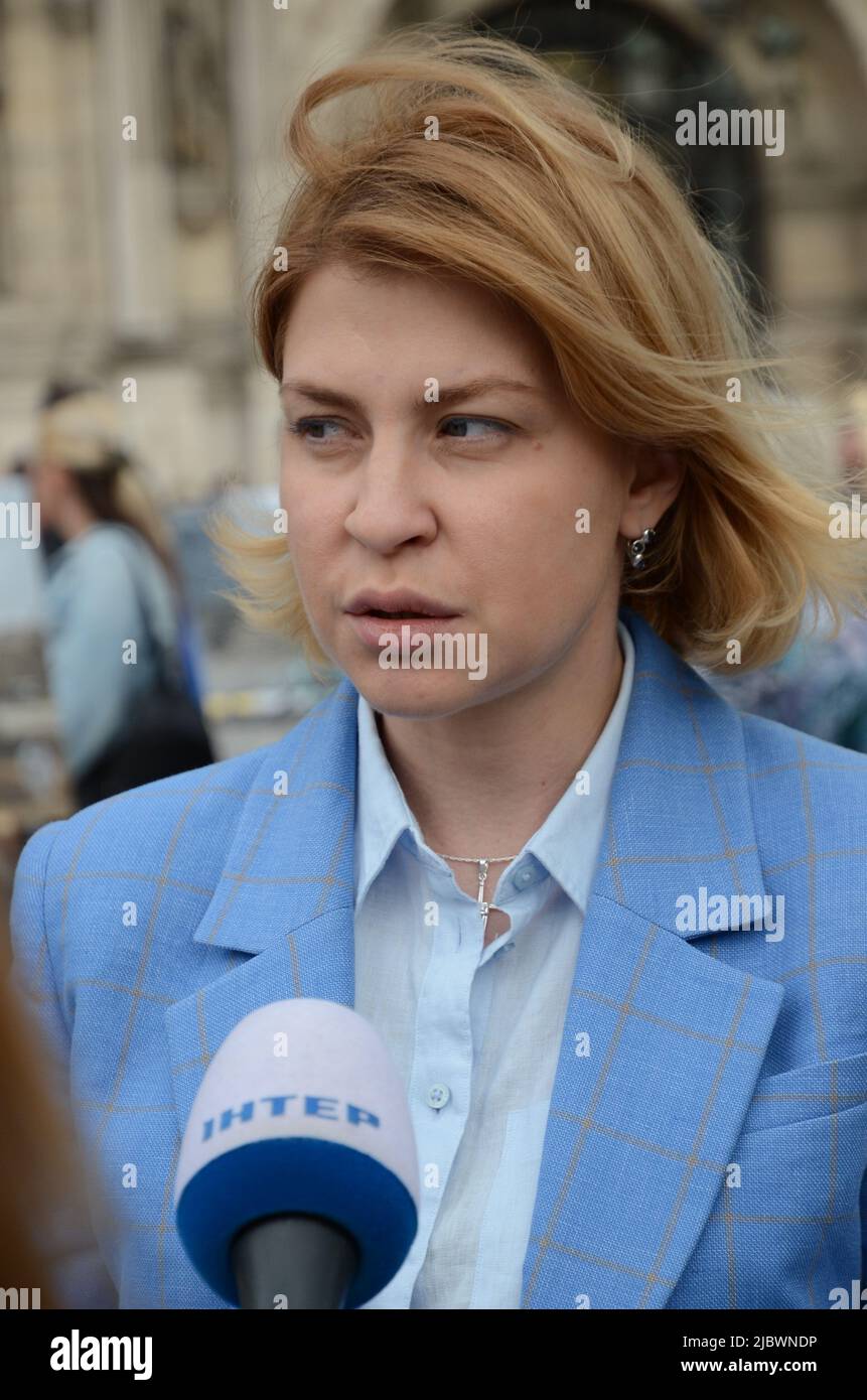 Deputy Prime Minister Olha Stefanishyna appears with the Ukrainian ...