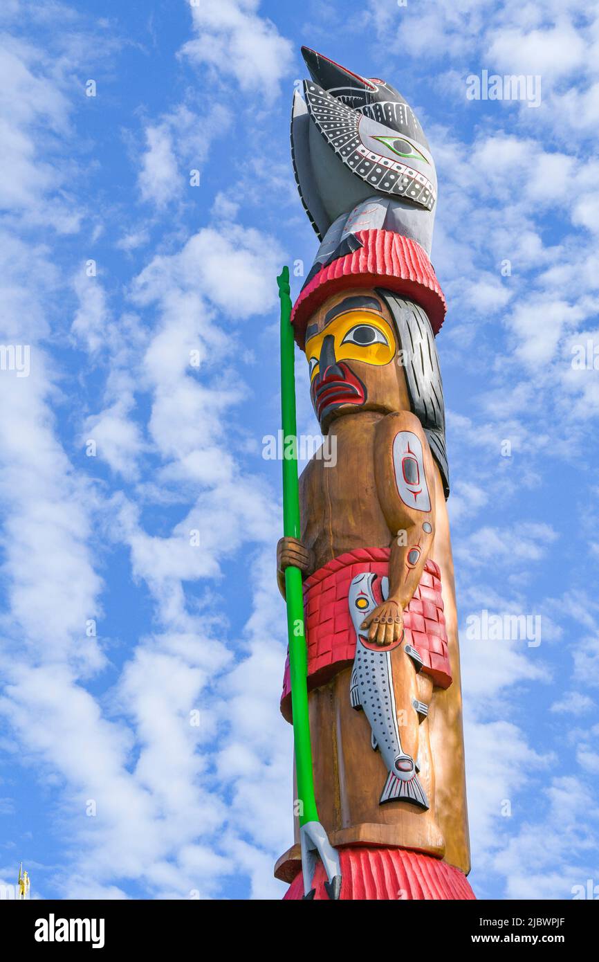 Knowledge Totem Pole, Victoria, British Columbia, Canada Stock Photo ...