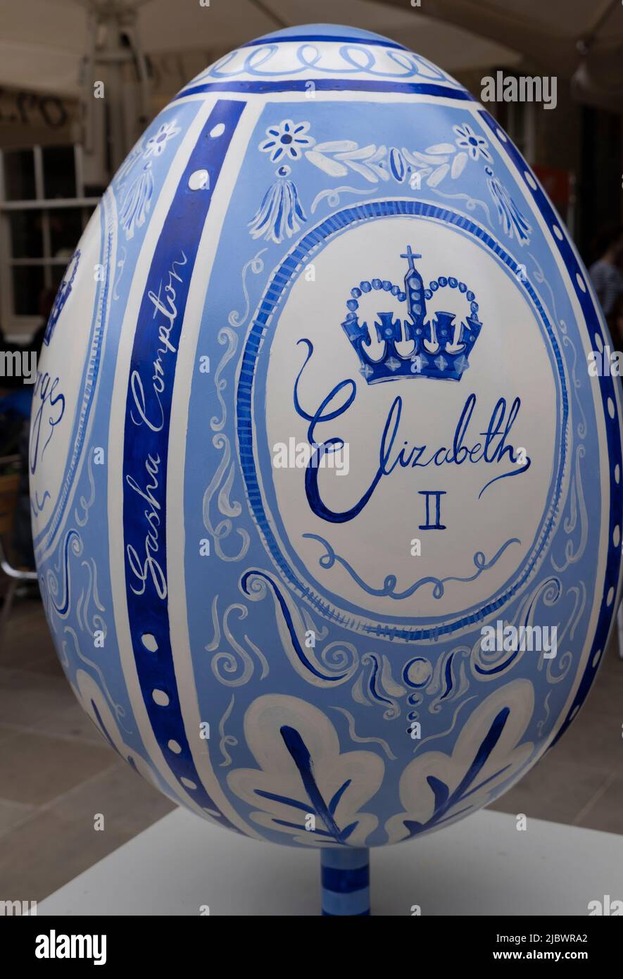 Egg display during the Chelsea flower show to celebrate the Queen ...