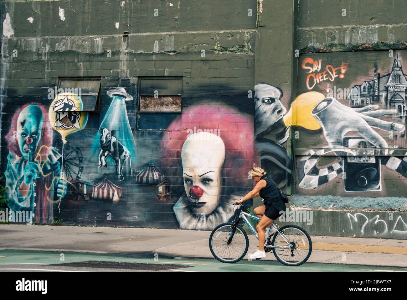 Horror Street art in long island city Stock Photo - Alamy