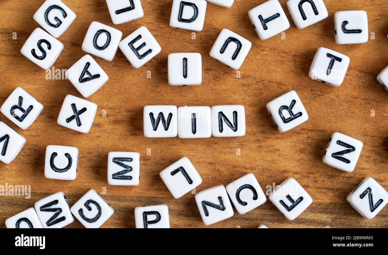 Success text font cube hi-res stock photography and images - Alamy