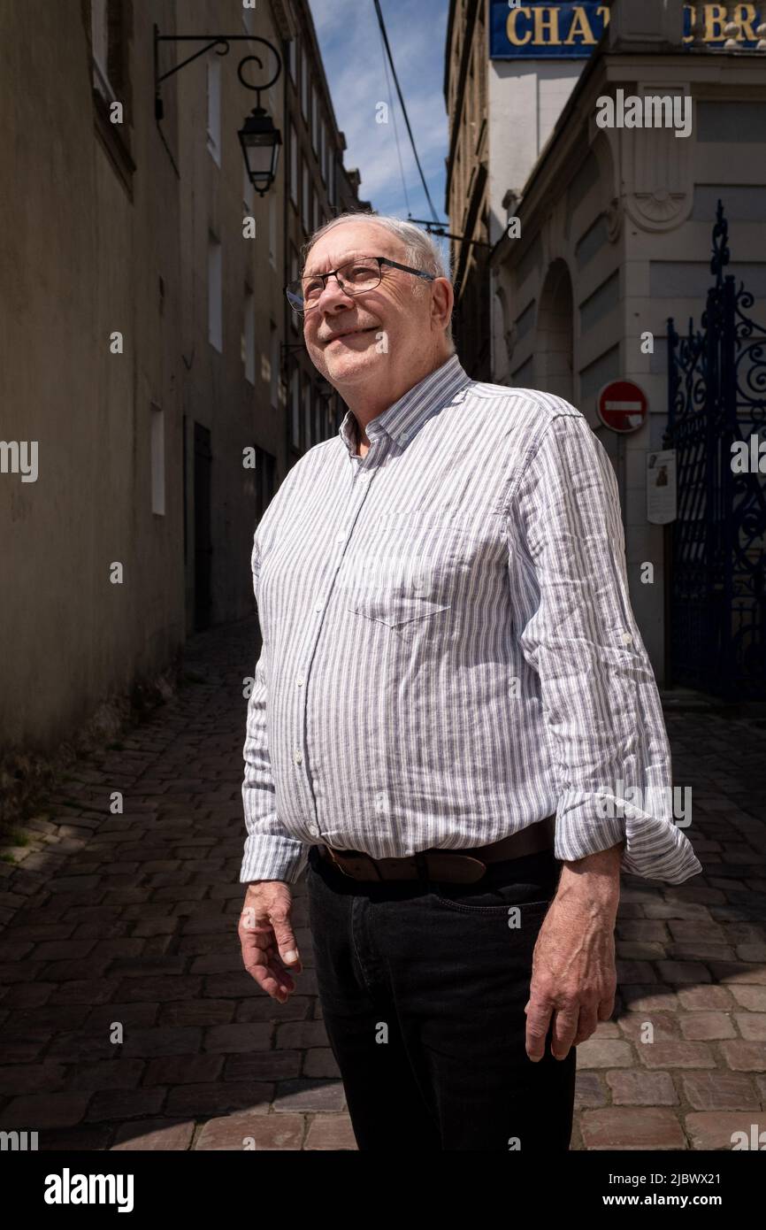 France, Brittany, Saint-Malo, 2022-06-04. Portrait of the writer Jean ...