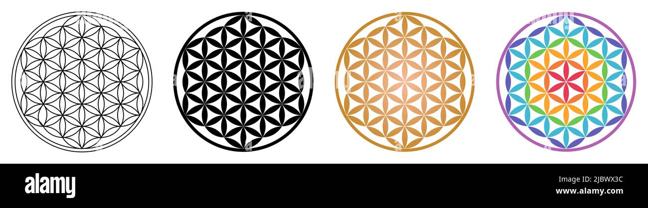 Flower of life sacred geometry Stock Vector Images - Alamy