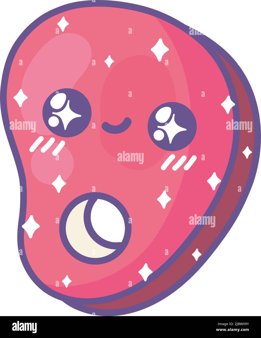 meat steak kawaii Stock Vector Image & Art - Alamy