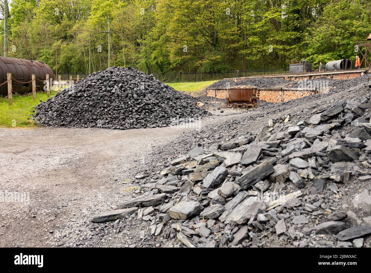 piles of coal stored ready to be sold Stock Photo - Alamy