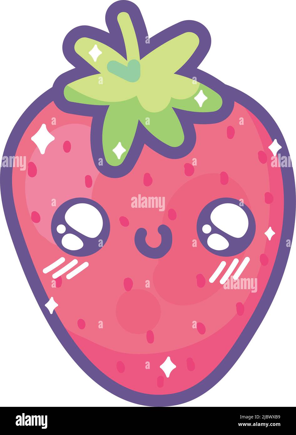 strawberry kawaii fruit Stock Vector Image & Art - Alamy