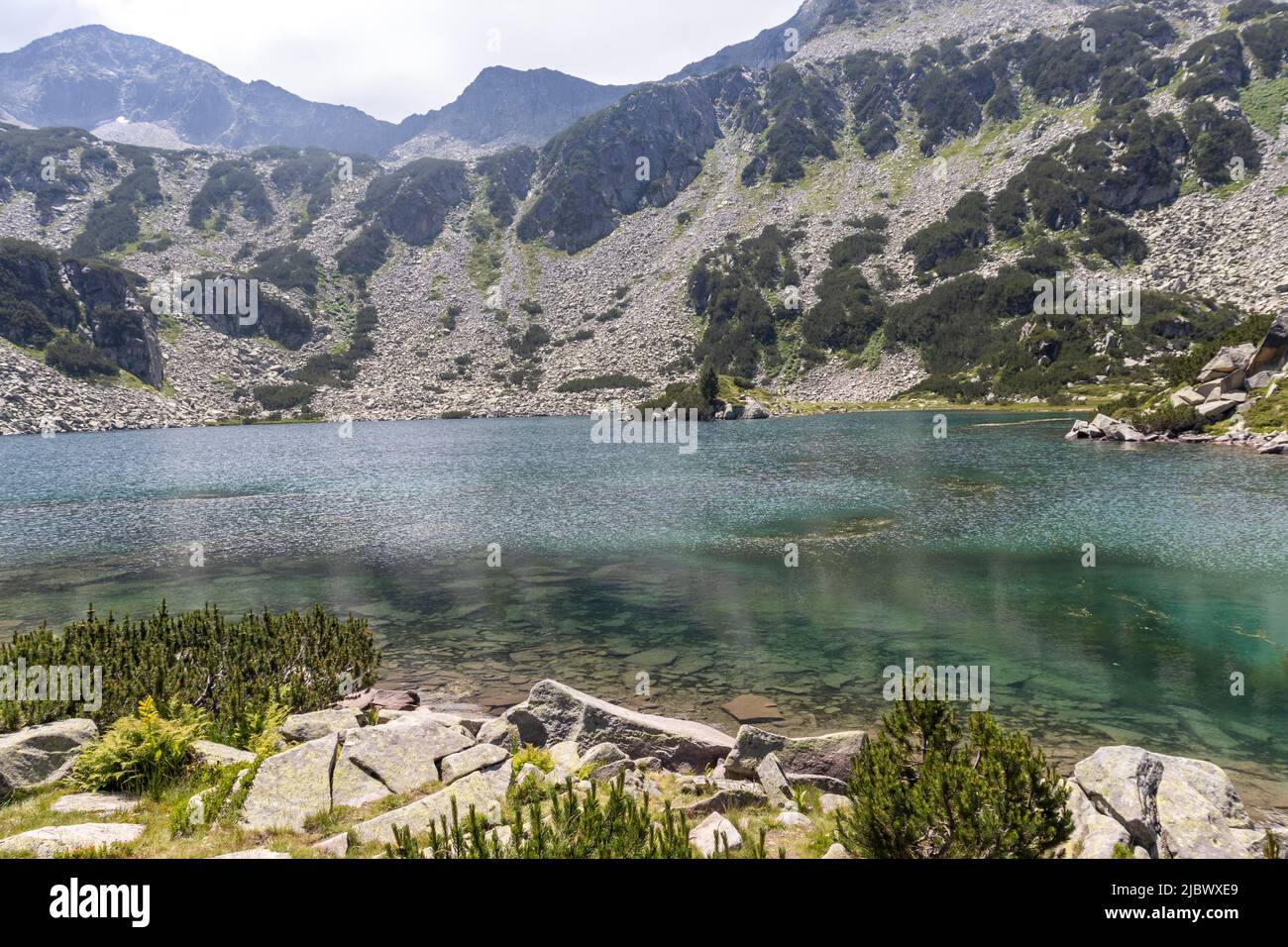 Amazing summer Landscape of Pirin Mountain and Fish Banderitsa lake ...