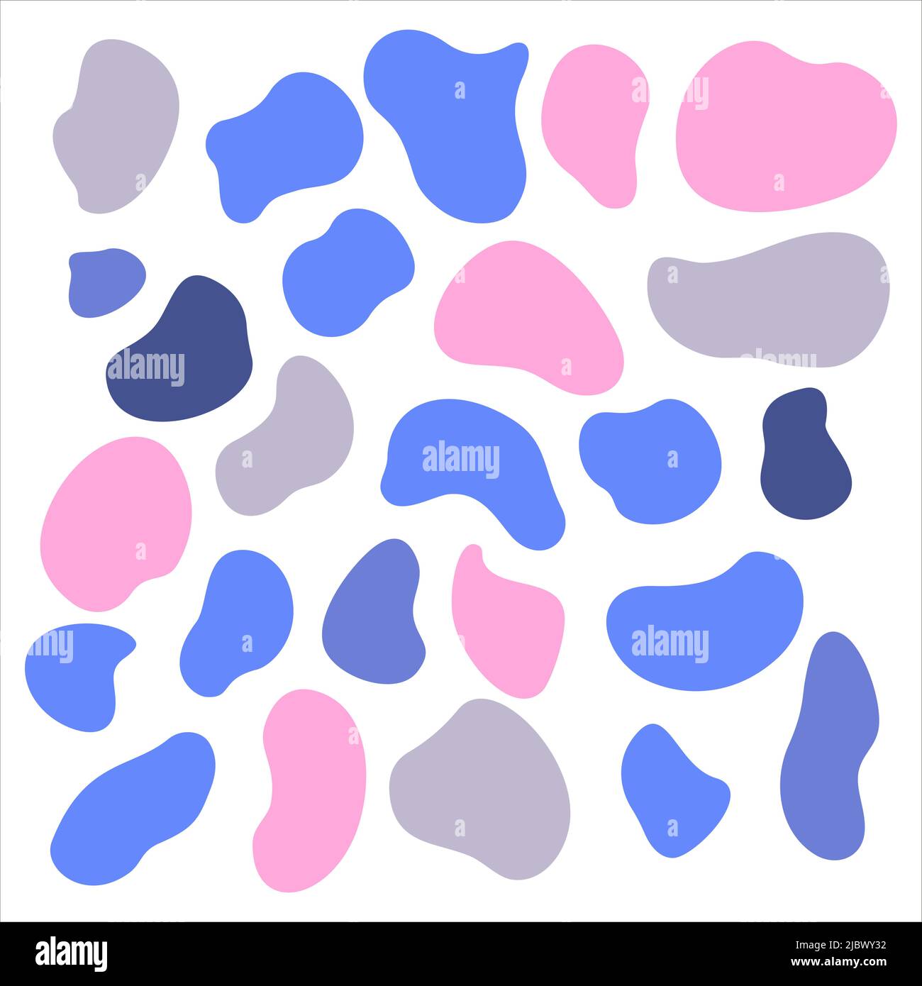 A set of smooth amorphous colored spots for the background of flat ...