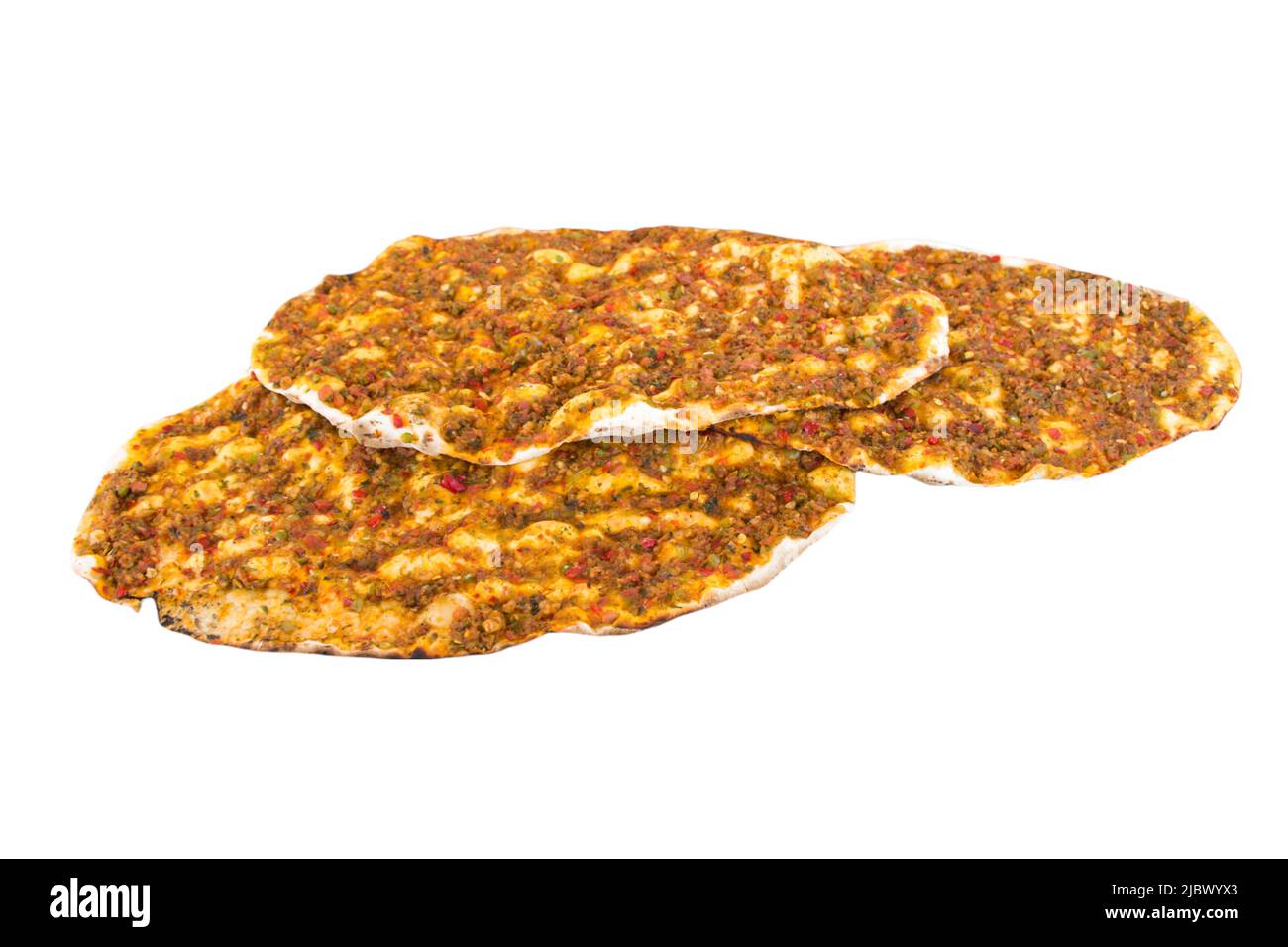 Lahmacun is tasty and delicious. Traditional Turkish Lahmacun, being ...