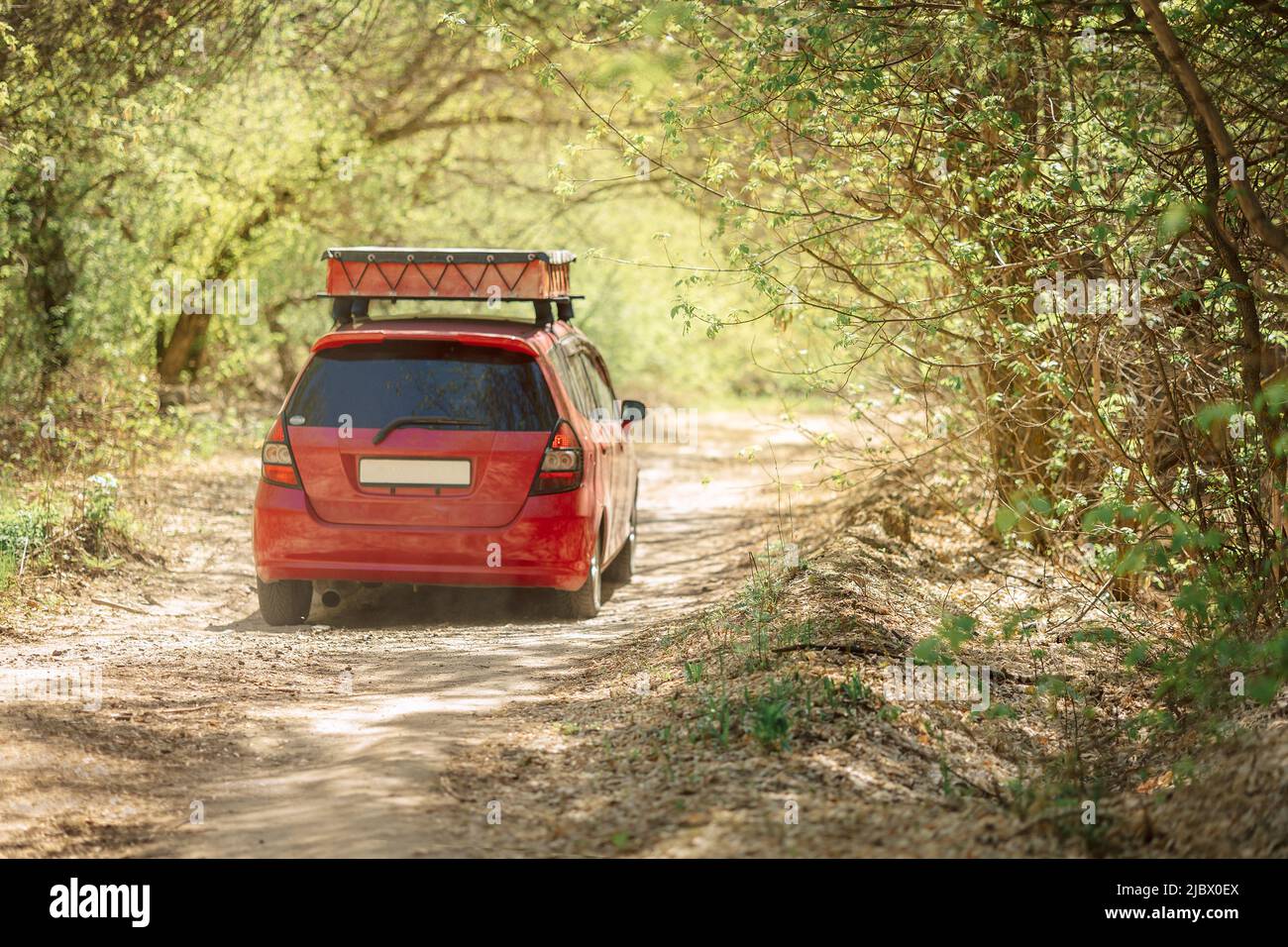 Car on forest path beautiful hi-res stock photography and images - Alamy