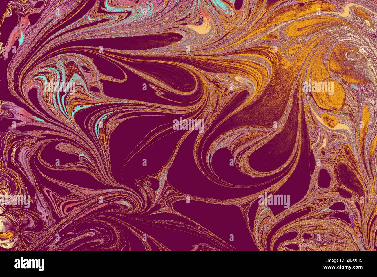 Ebru marbling handmade art, traditional Ebru technique. abstract ...