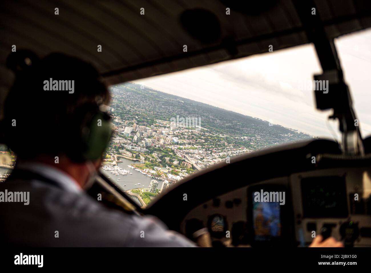 Views from a Vancouver harbour from a DHC-3 de Havilland Turbine Single ...