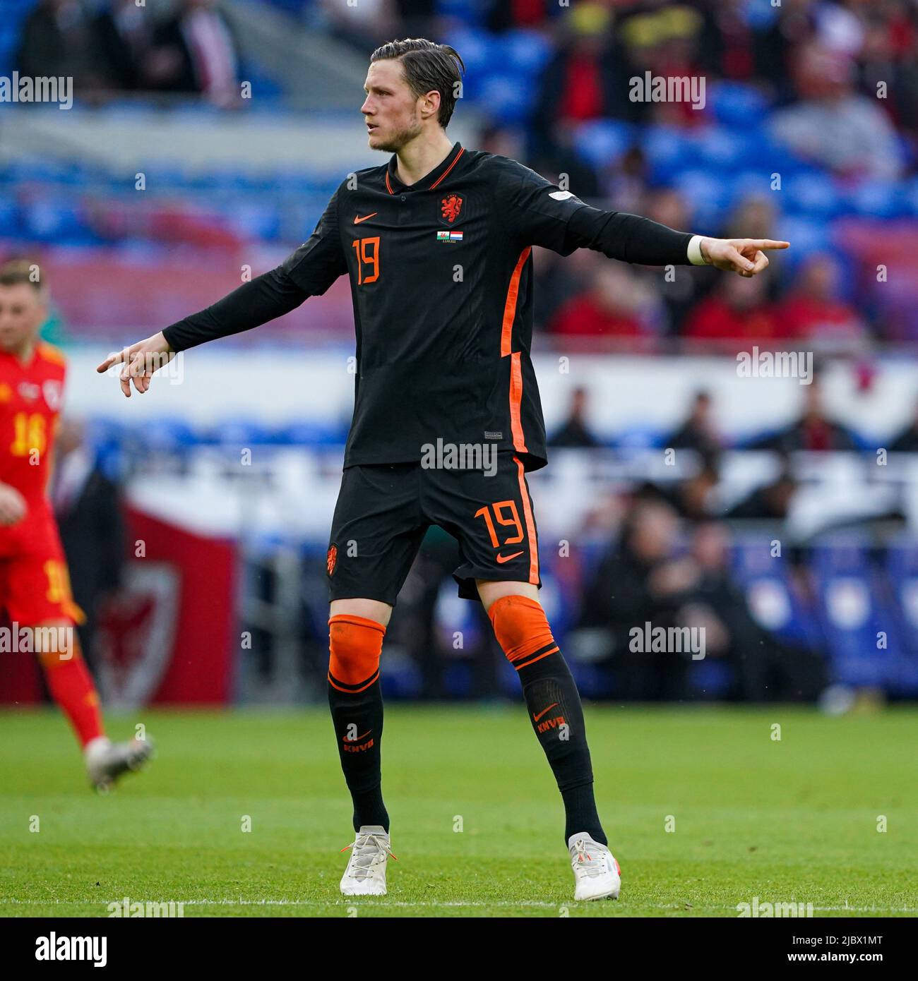 CARDIFF, WALES - JUNE 8: Wout Weghorst of The Netherlands during the ...