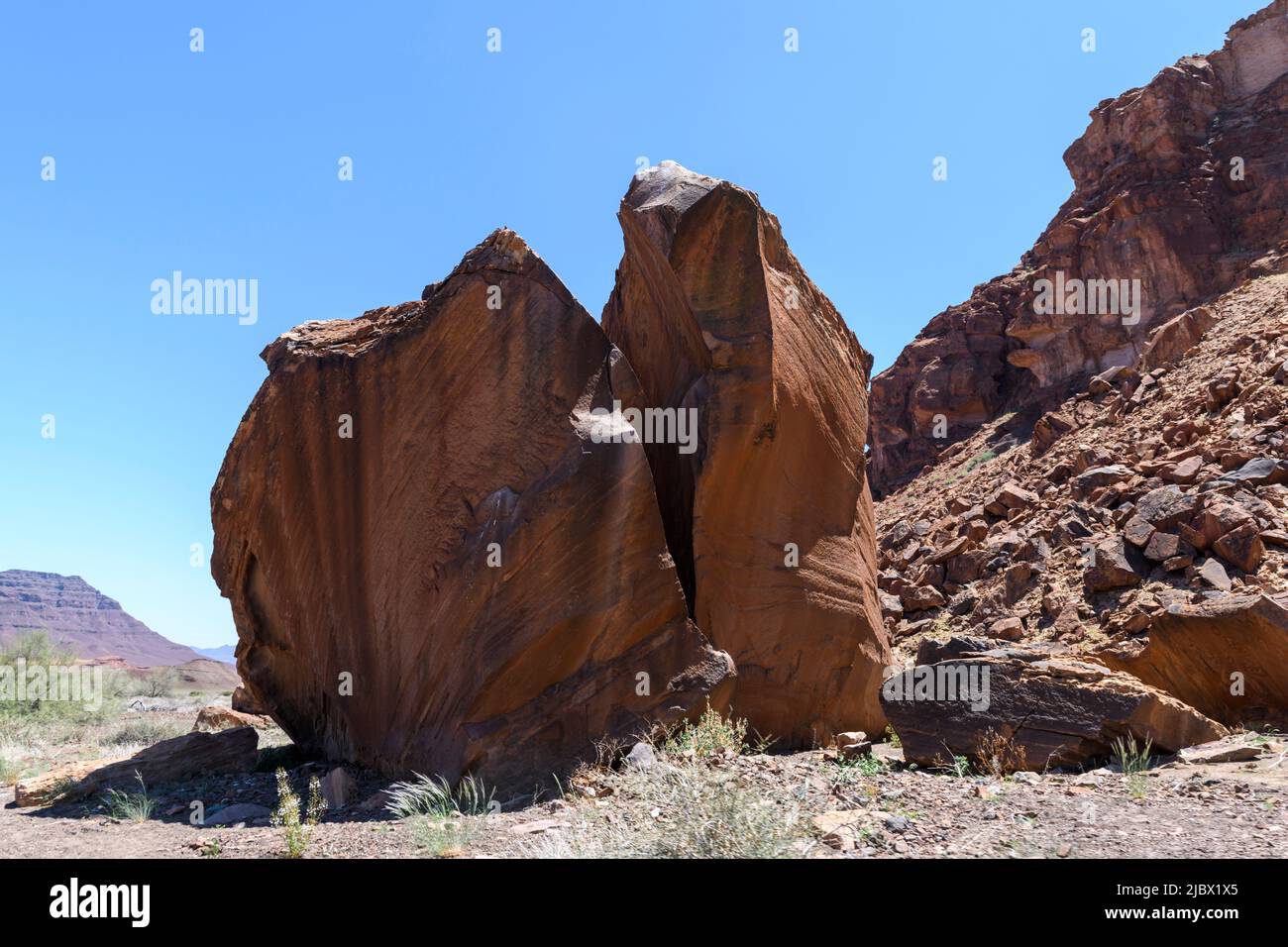 Beautiful view of the African bush. African landscape with rocks Stock ...