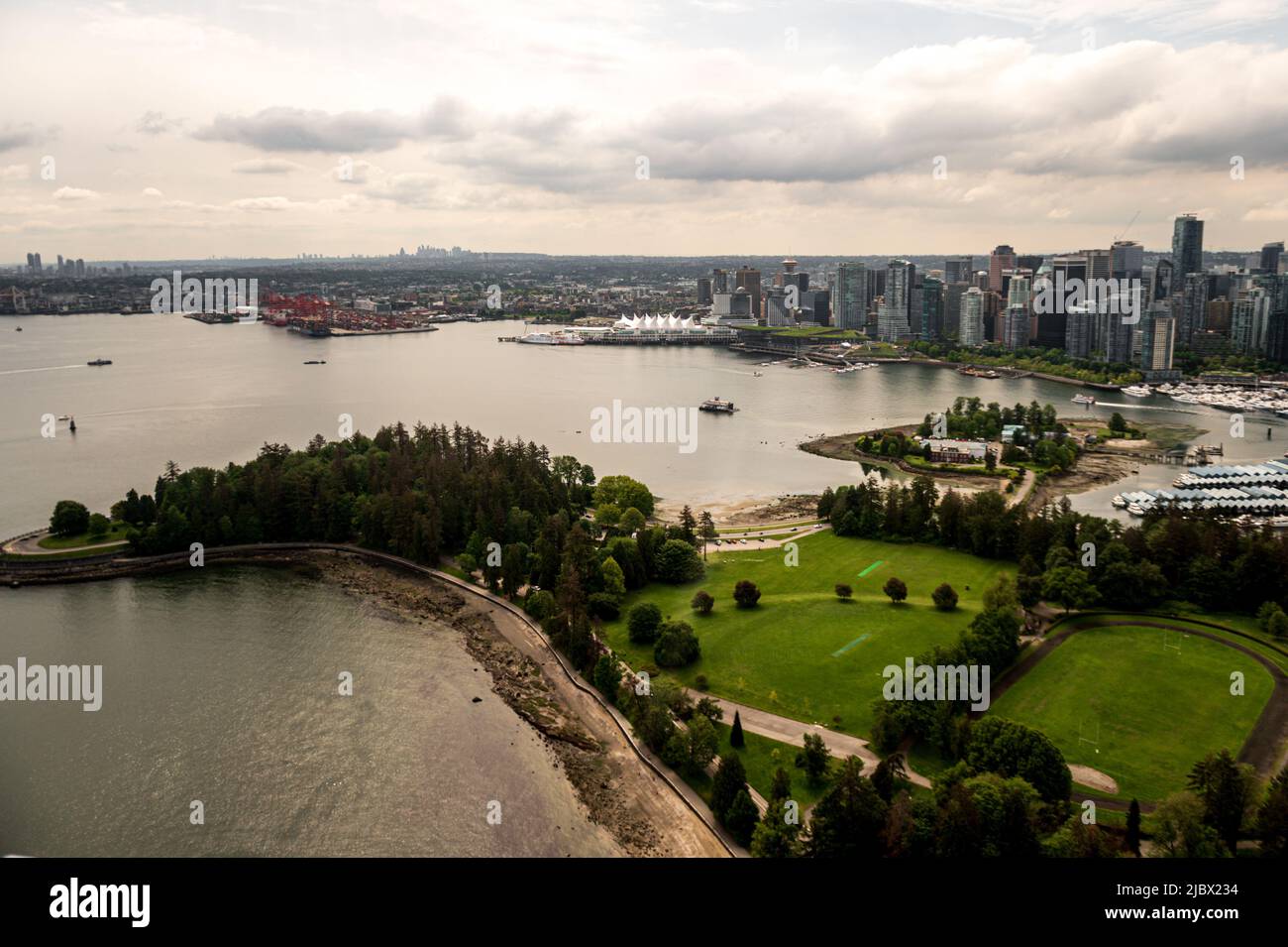 Views from a Vancouver harbour from a DHC-3 de Havilland Turbine Single ...