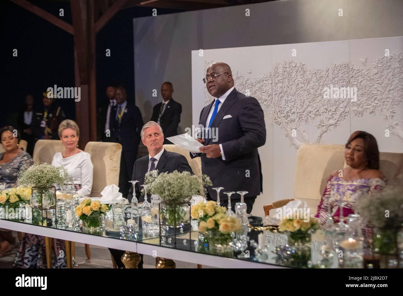 Congo, 08 June 2022. Queen Mathilde of Belgium, King Philippe - Filip ...