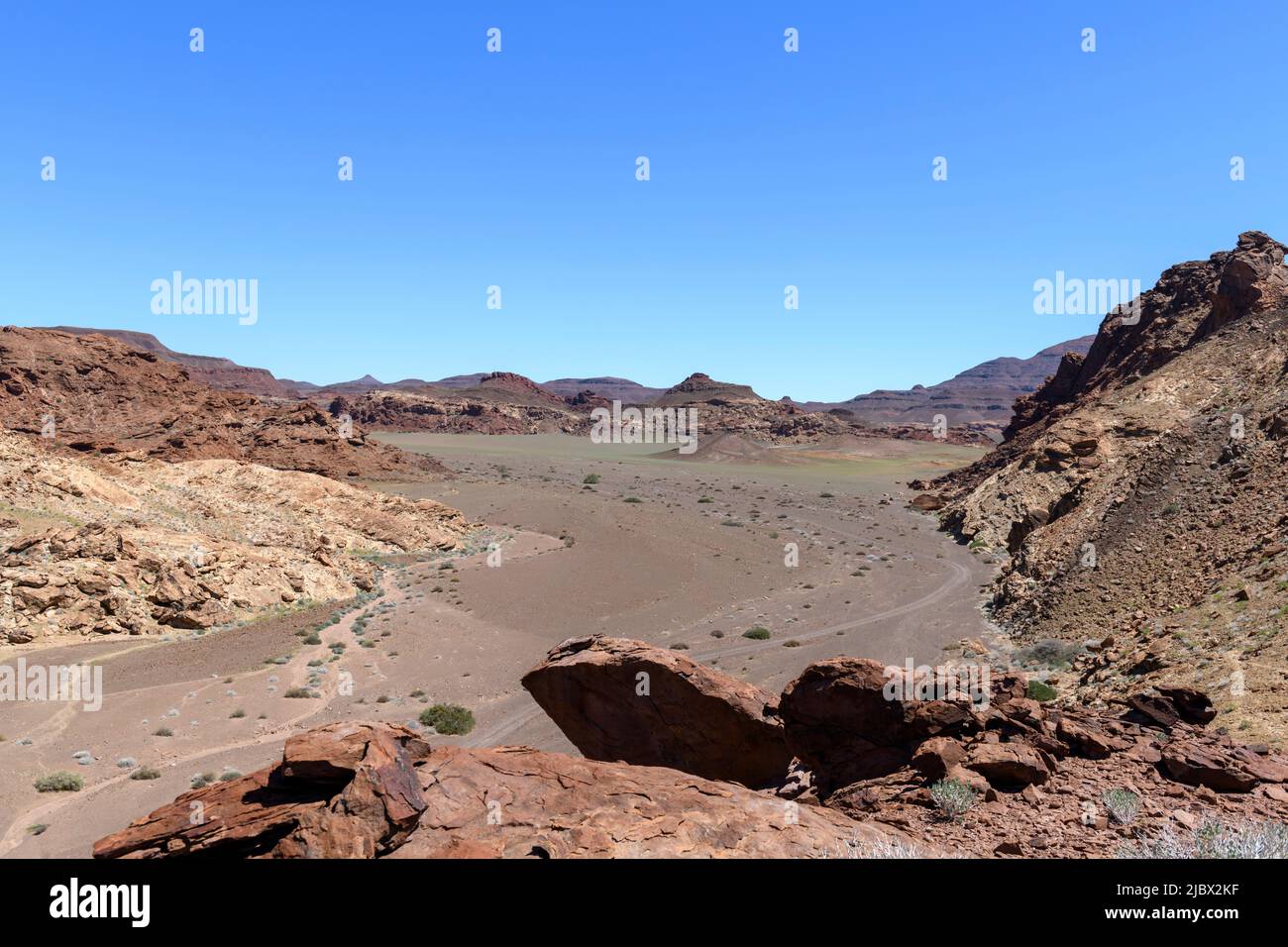 Beautiful view of the African bush. African landscape with rocks Stock ...