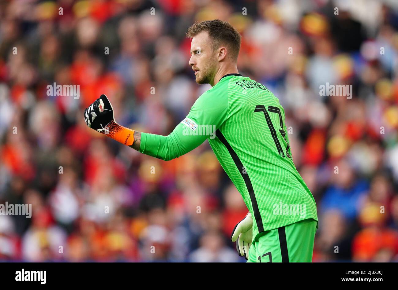Netherlands goalkeeper Mark Flekken during the UEFA Nations League ...