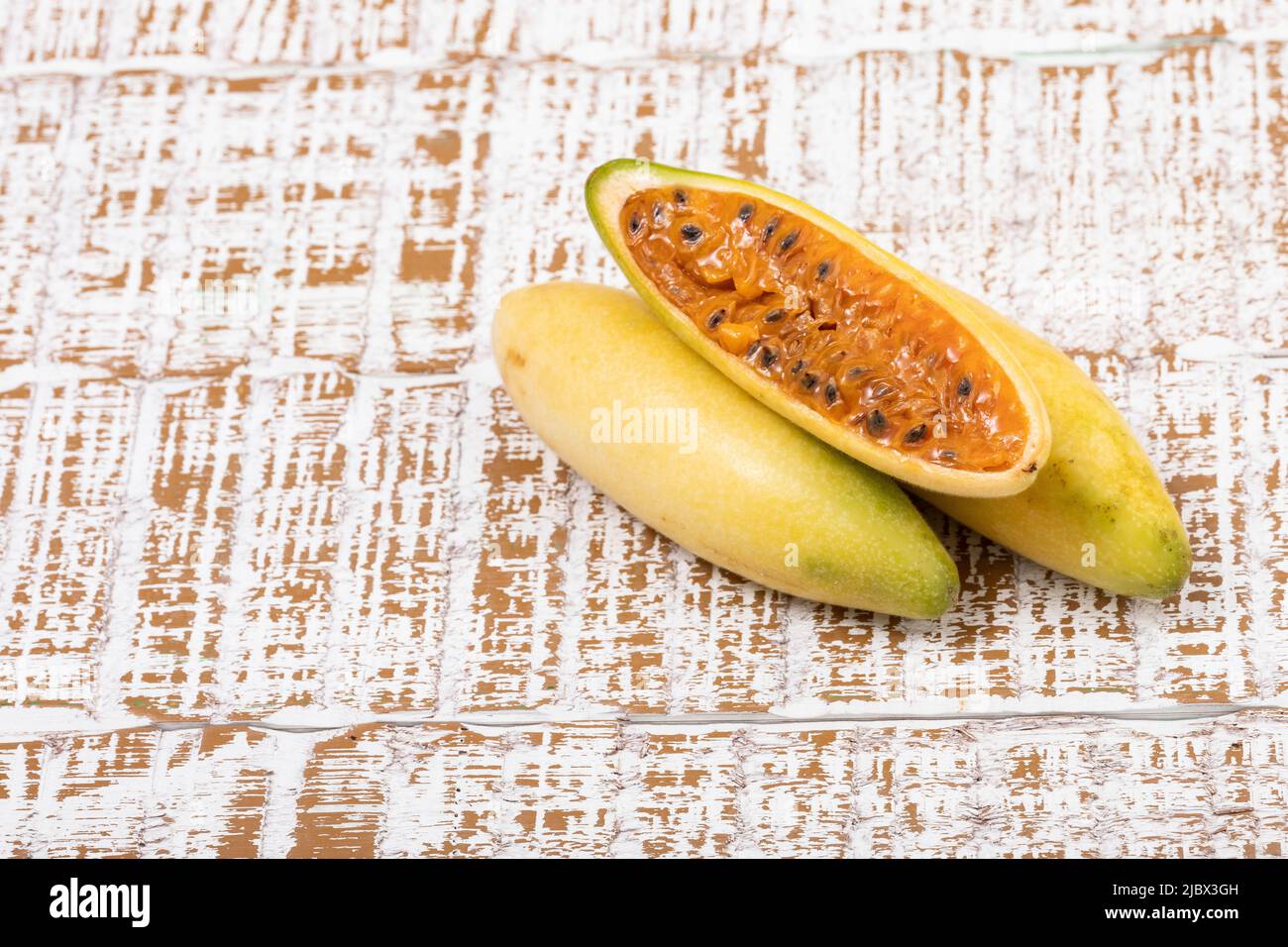 Passiflora Tripartita - Organic Curuba Exotic Tropical Fruit Stock ...